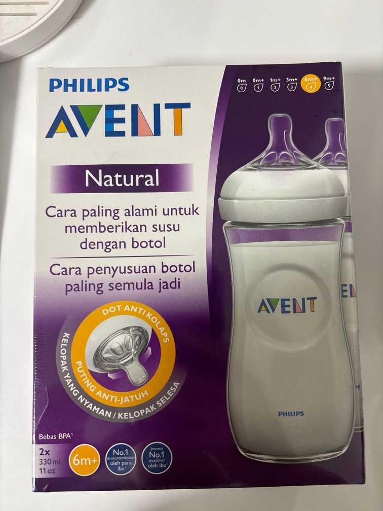 Philips Avent Natural Milk Bottle 330ml, Babies & Kids, Nursing ...