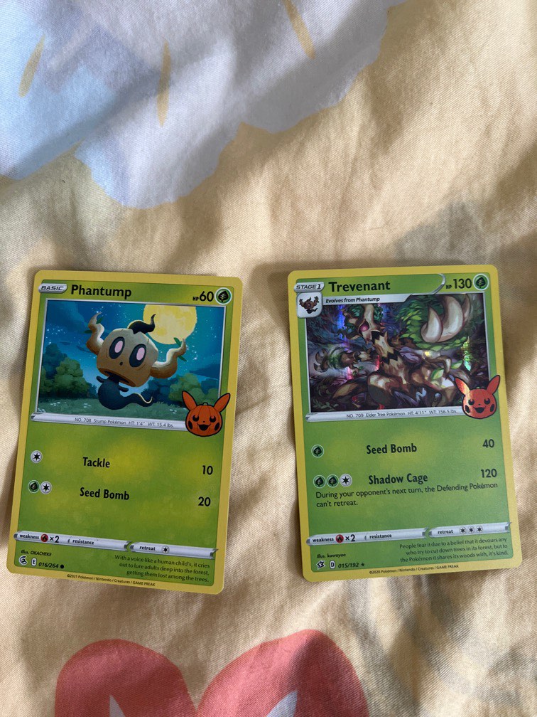 Pokemon card - set of trevenant, 興趣及遊戲, 玩具 & 遊戲類 - Carousell