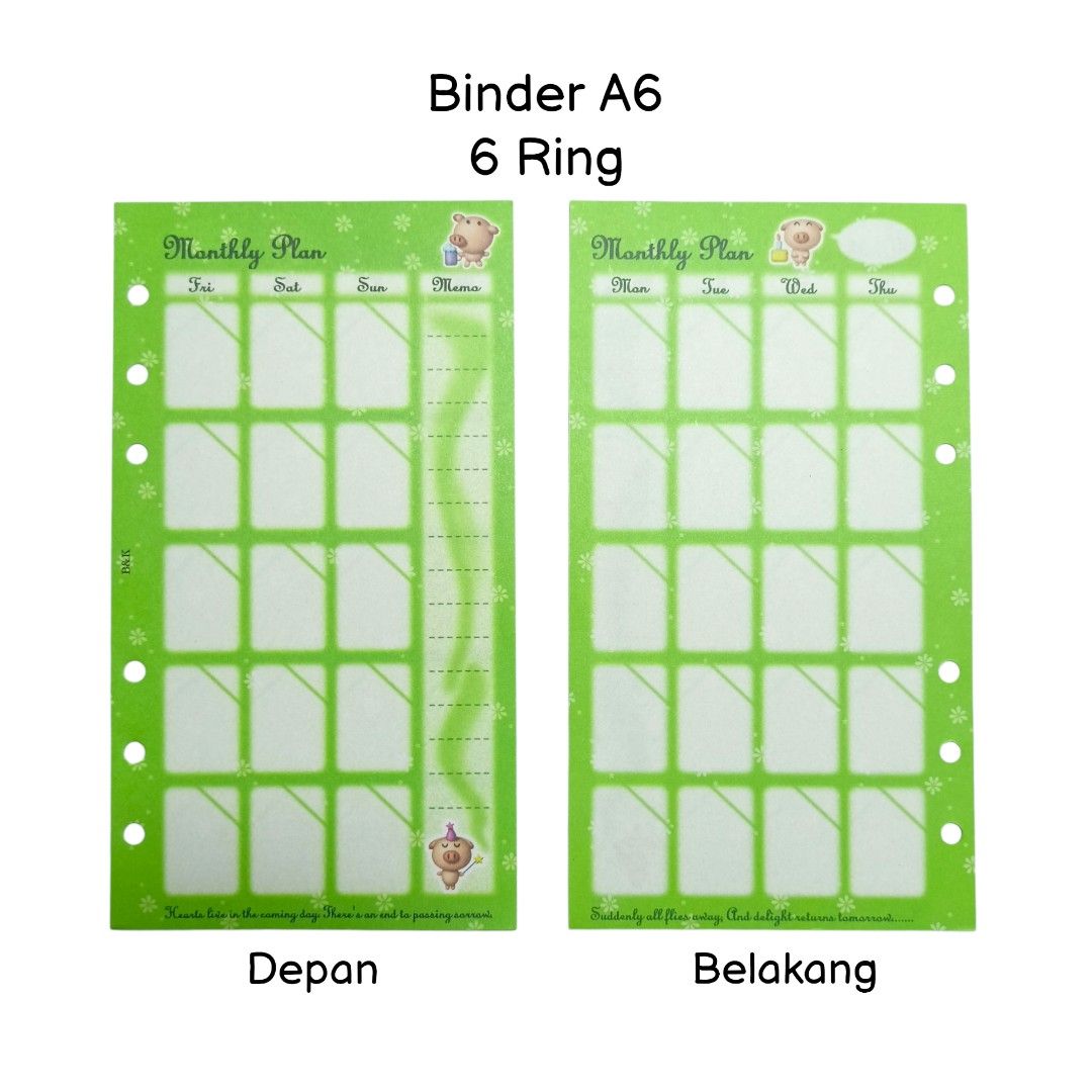 PRELOVED - 20 Lembar Isi Binder A6 B&K Korea Refill Binder A6 Binder ...