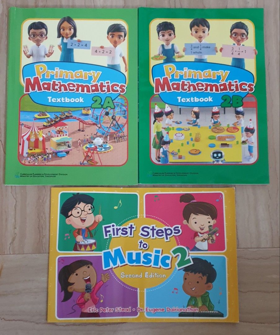Primary 2 math textbook 2a and 2b. Primary 2 first steps to music ...