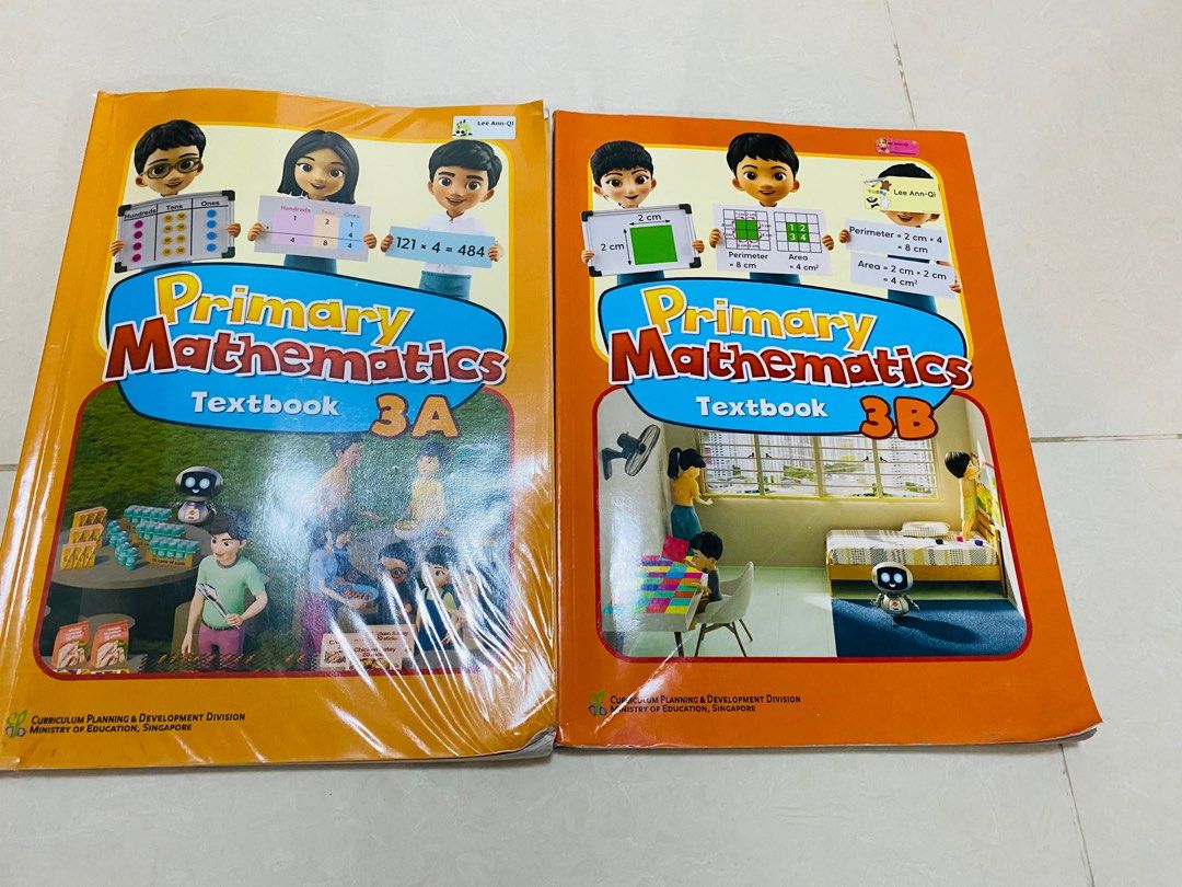 Primary 3A & 3B Mathematics textbooks, Hobbies & Toys, Books ...