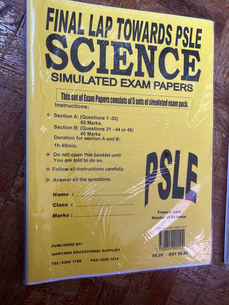 Primary 6 PSLE Science Practice papers, Hobbies & Toys, Books ...