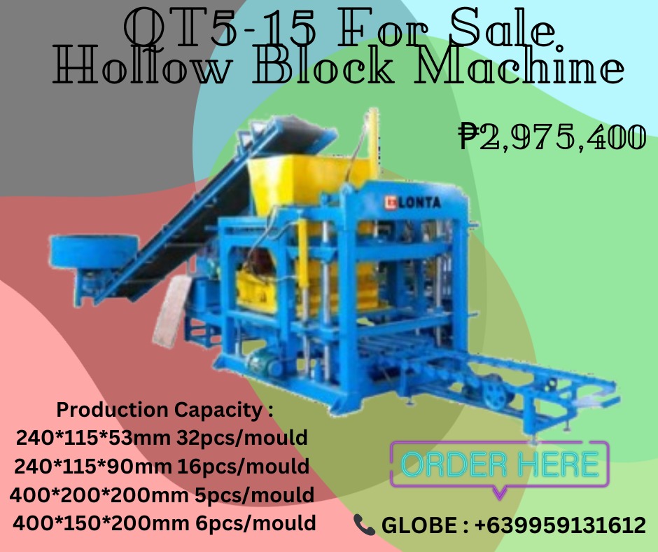 QT5-15 For Sale Hollow Block Machine, Commercial & Industrial, Construction Tools & Equipment on ...