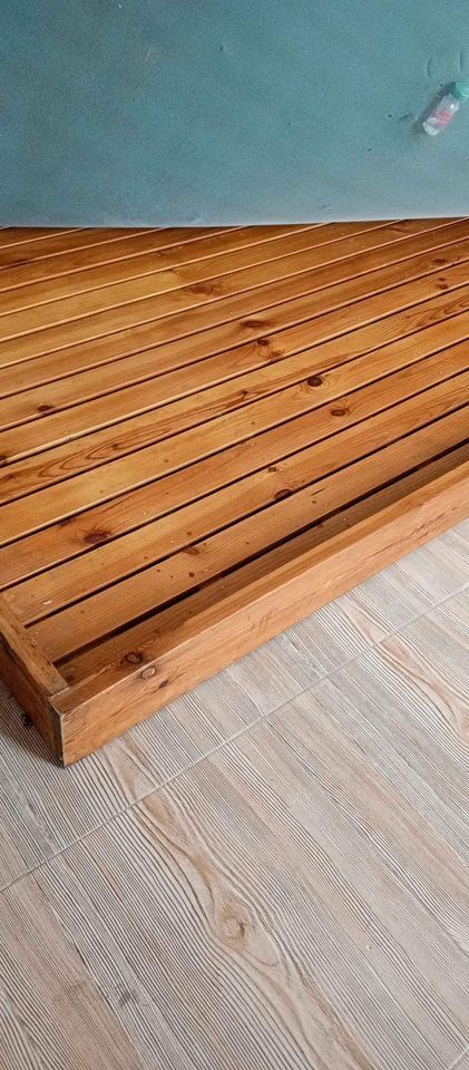 Queen Size Bed with Pullout Bed - Pure Palochina/Pinewood, Furniture ...