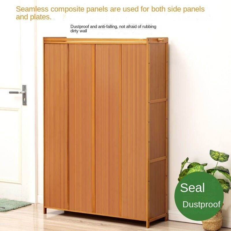 Rattan Bamboo Shoe Cabinet Deodorant Breathable Shoe Rack ...