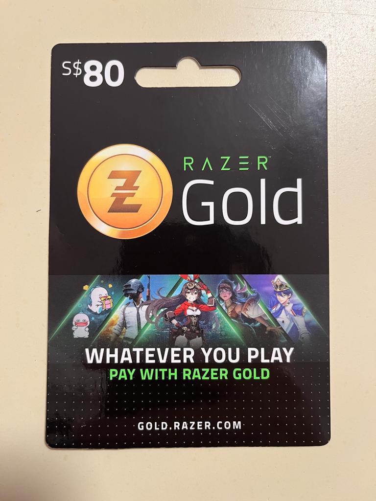 Razer Gold $80, Video Gaming, Gaming Accessories, Game Gift Cards ...