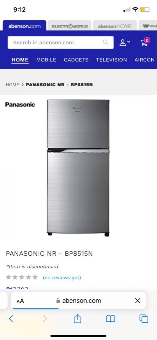 Refrigerator - PANASONIC NR - BP8515N, TV & Home Appliances, Other Home ...