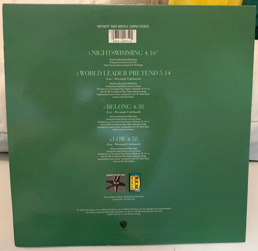 R.E.M. - Nightswimming Picture Disc, Hobbies & Toys, Music & Media ...