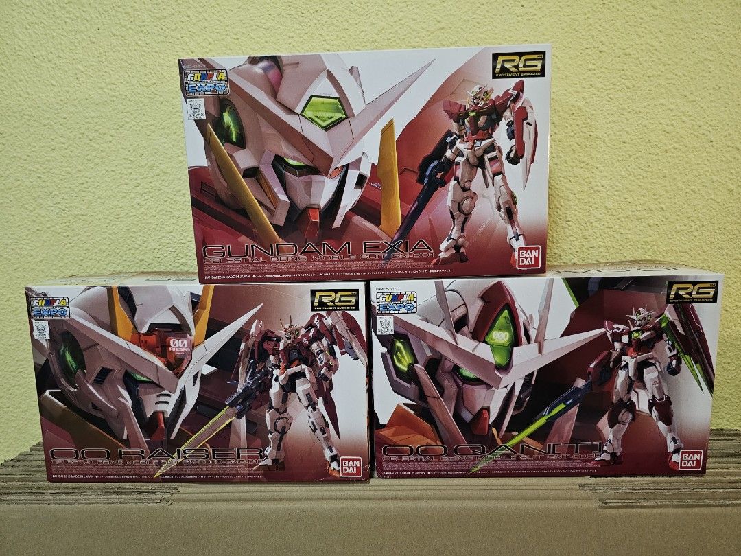 RG Gundam Exia, Raiser & Qan[T] Trans Am Clear Expo Version, Hobbies ...