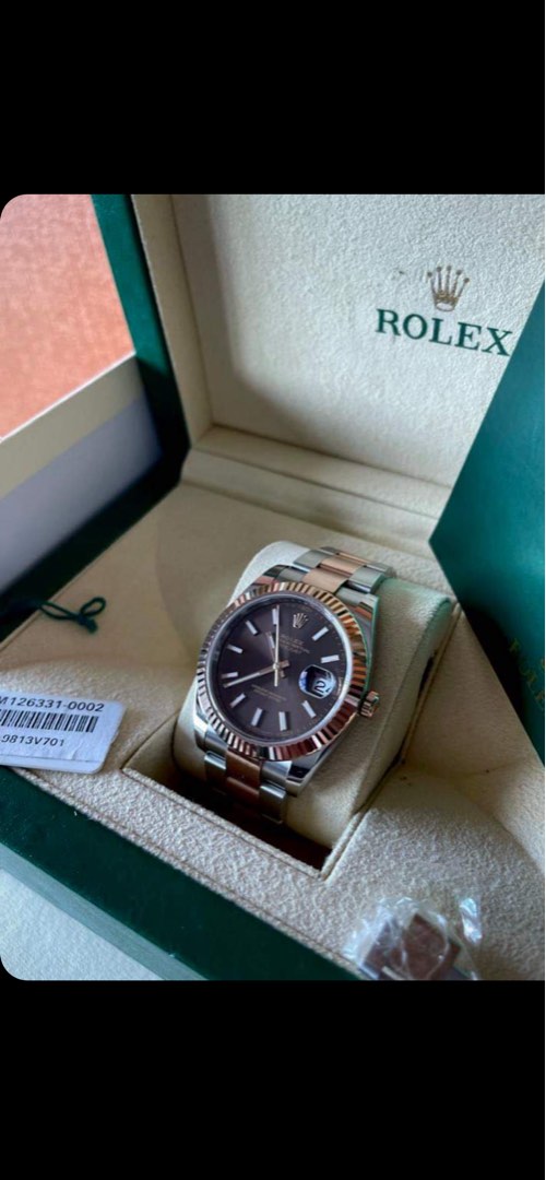 ROLEX 2017 Datejust "Choco Dial" Rosegold two toned 41mm, Luxury ...