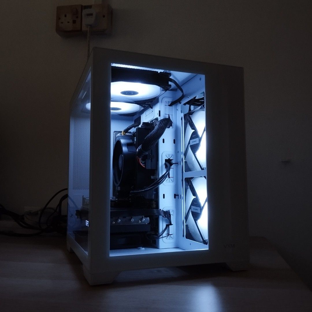 RTX 3060ti Ryzen 5 gaming pc with RGB, windows 10 PRO custom built desktop computer PC ...