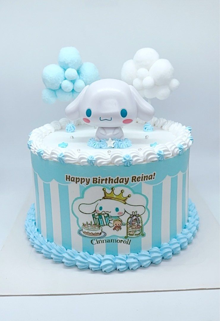 Sanrio Cinnamoroll Cake 6 inch, Food & Drinks, Homemade Bakes on Carousell