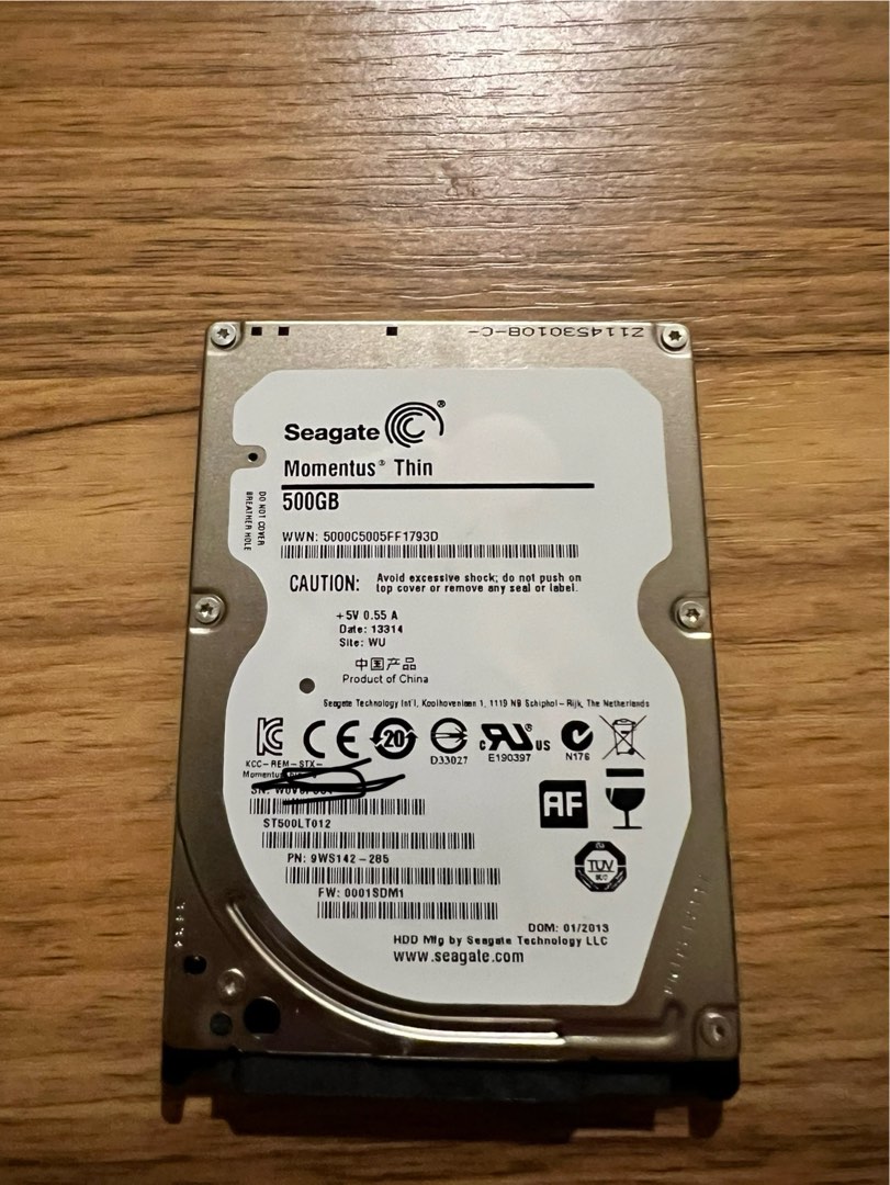 Seagate momentus thin 500GB, Computers & Tech, Parts & Accessories, Hard Disks & Thumbdrives on ...