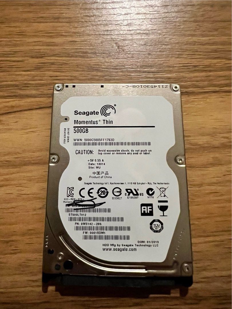 Seagate momentus thin 500GB, Computers & Tech, Parts & Accessories, Hard Disks & Thumbdrives on ...