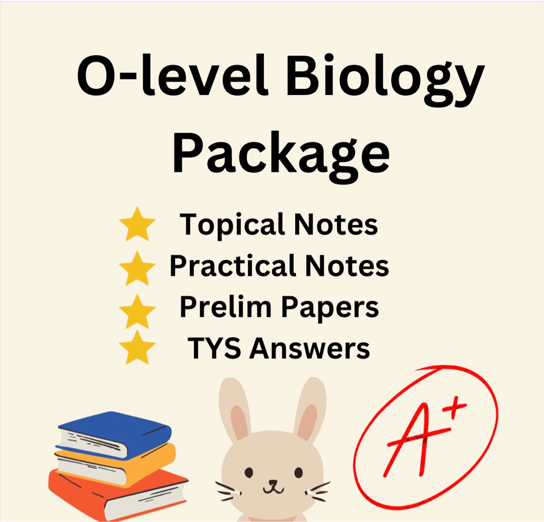 Sec 3/4 O level bio package/ o level biology/prelim papers/ TYS answers ...