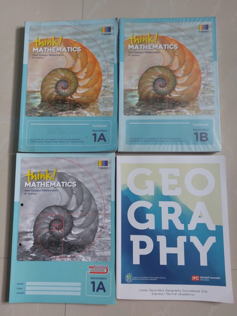 Secondary 1 textbooks Think! Mathematics Text Book 1A & 1B 8th Edition ...