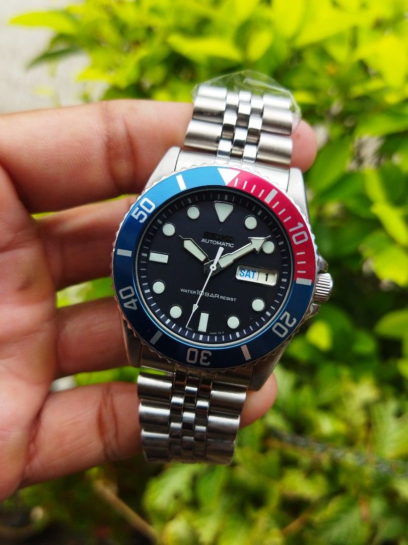 Seiko SKX033 10Bar Submariner Pepsi, Men's Fashion, Watches ...