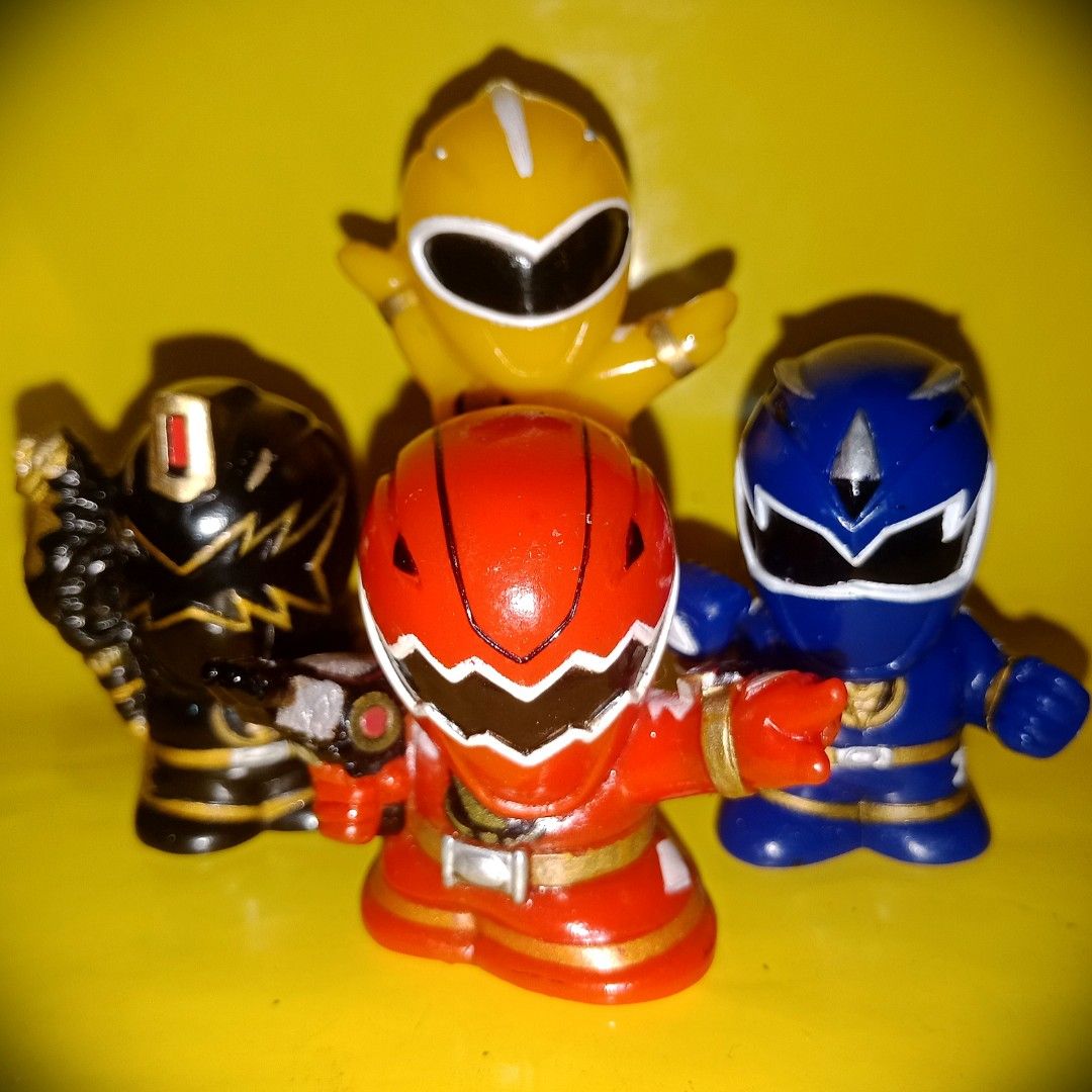 Sentai abarangers finger puppet figures power rangers toy chibi freebie ...