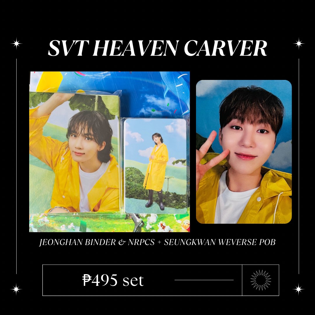 Seventeen Heaven Carver Jeonghan Binder and nrpcs + Seungkwan Weverse ...