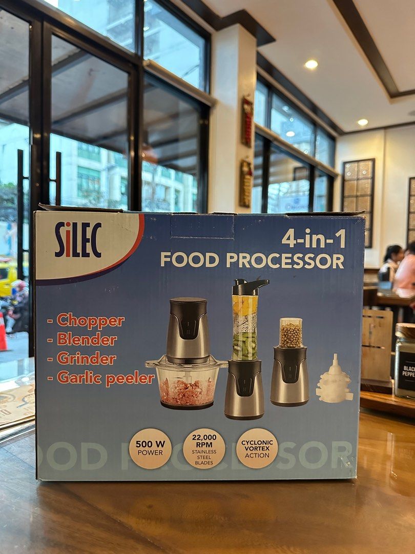 SiLEC 4 in 1 Food Processor (Chopper, Blender, Grinder, Garlic Peeler ...