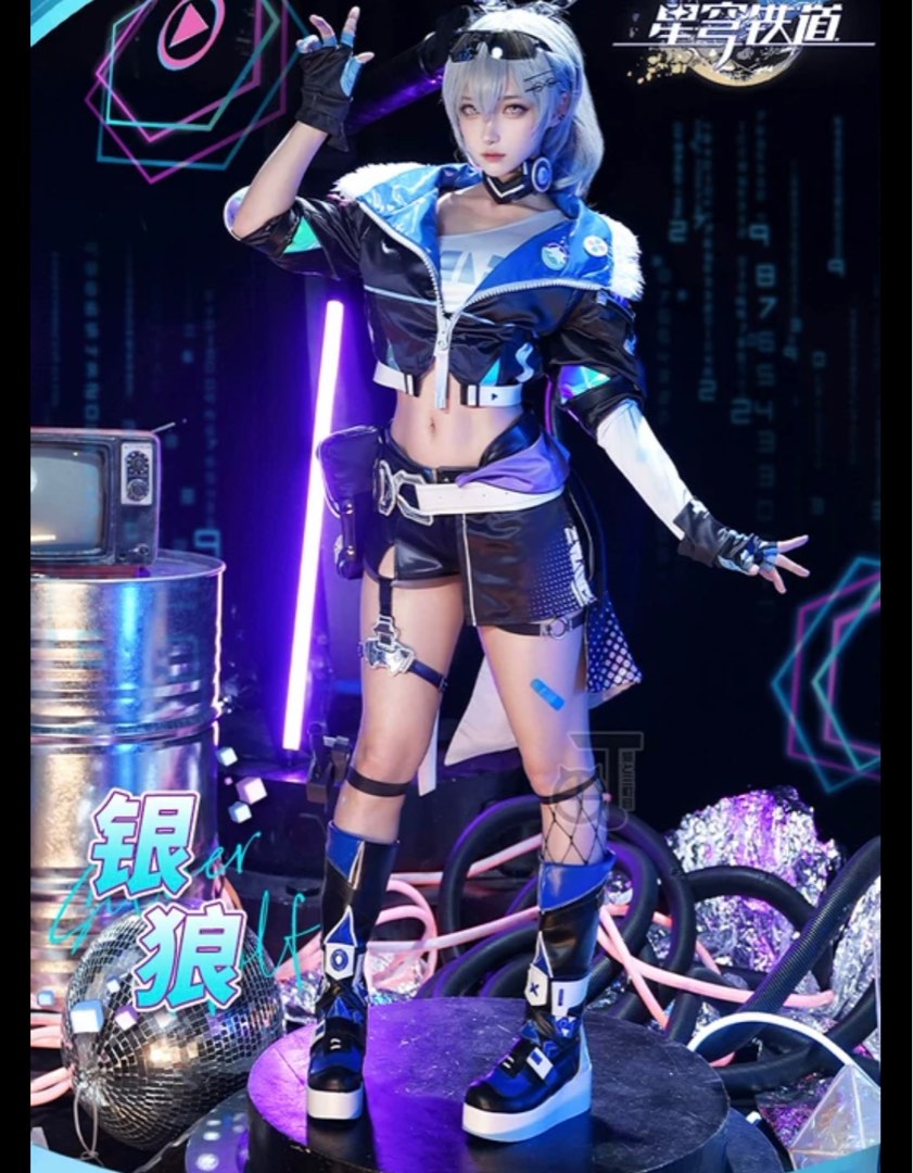 Silverwolf HSR Full Set includes Wig and Shoes Honkai Star Rail Cosplay ...