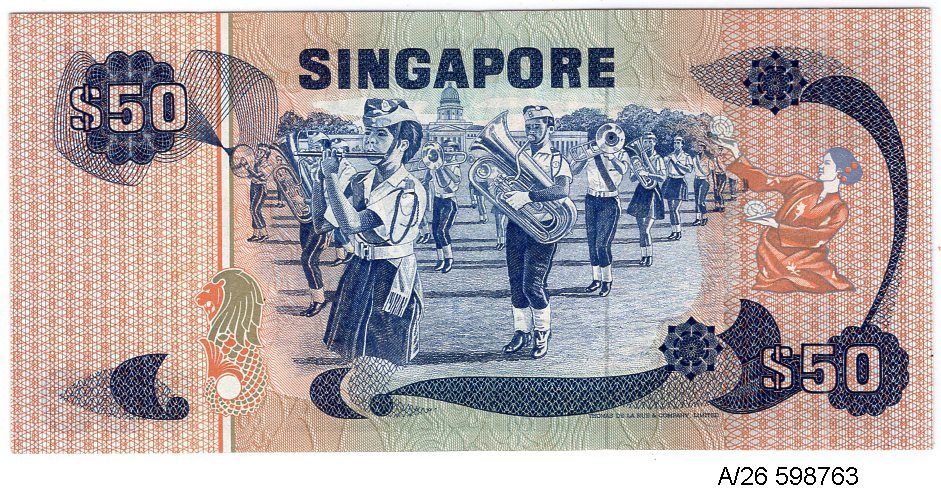 Singapore Bird Series $50 Banknote 598763 Alignment Error, Hobbies ...
