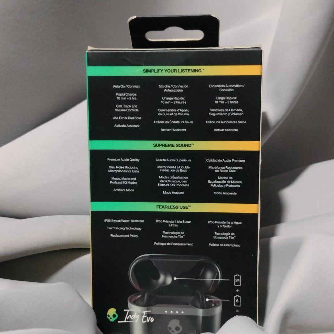 Skullcandy True Freedom Amplified Indy Evo Ture Wireless Earbuds, Audio ...