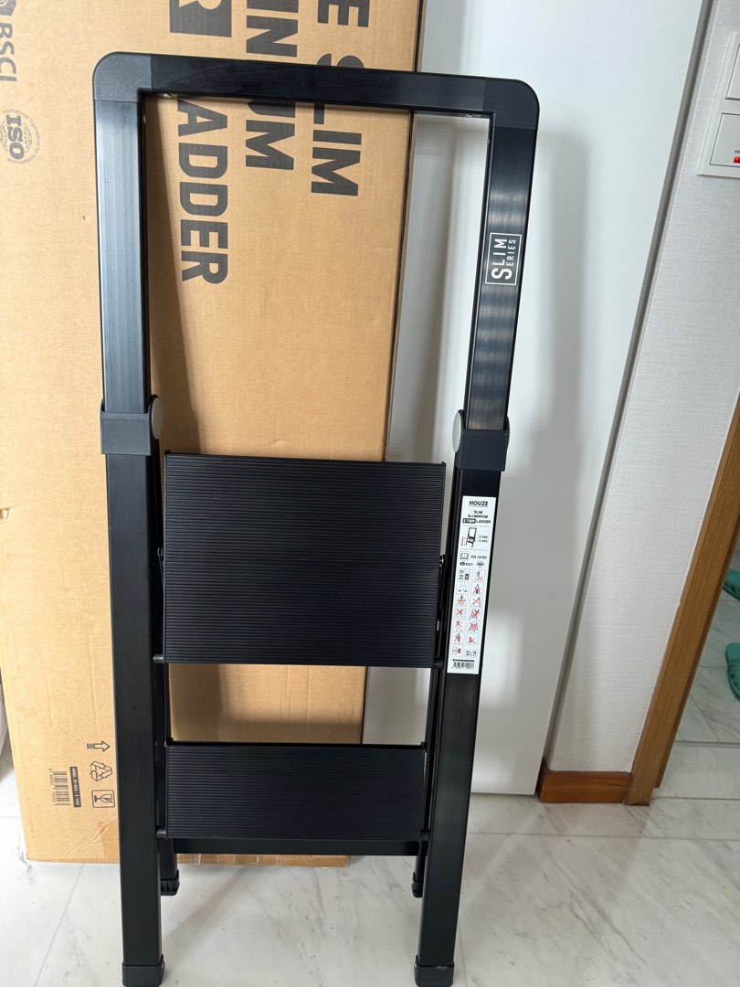 Slim ladder 2 tier Houze aluminum house 2 step light weight very stable ...