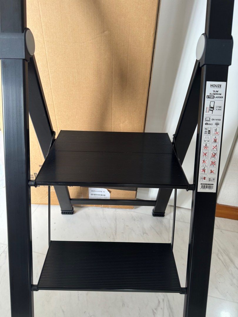 Slim ladder 2 tier Houze aluminum house 2 step light weight very stable ...