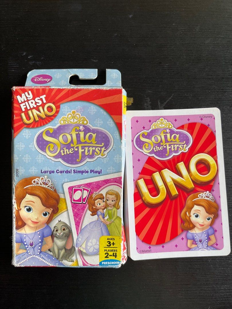 Sofia The First Uno cards, Hobbies & Toys, Toys & Games on Carousell