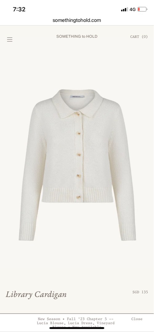 STH Library Cardigan in Feta, Women's Fashion, Coats, Jackets and ...