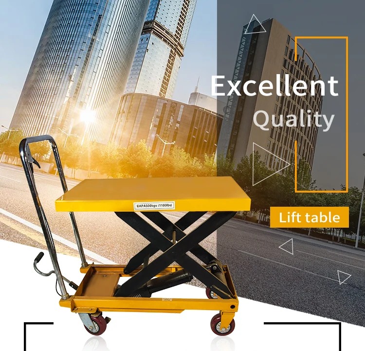 Table Lifter Manual Hydraulic Scissor Lift Table, Commercial ...