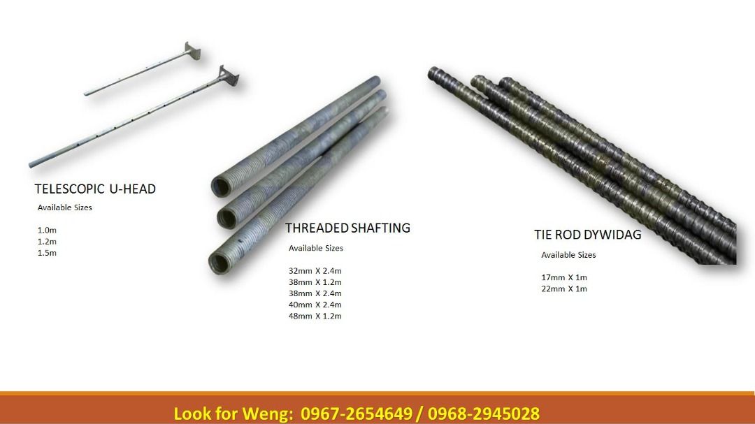 TELESCOPIC U HEAD THREADED SHAFTING TIE ROD, Commercial & Industrial ...