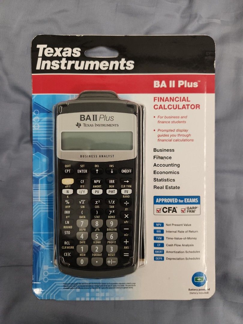 Texas Instrument - BA II Plus Financial Calculator, Hobbies & Toys ...