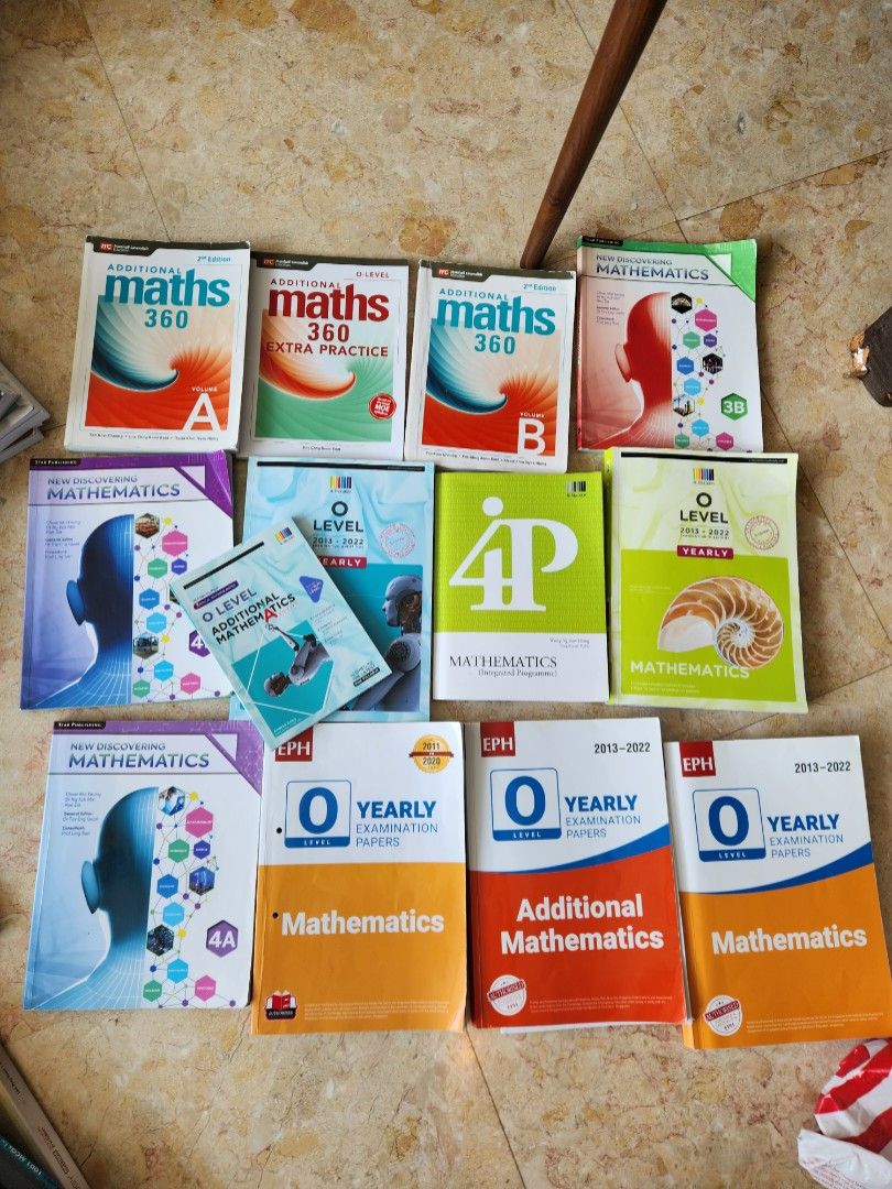 E math and A math O level textbooks and workbooks, Hobbies & Toys ...