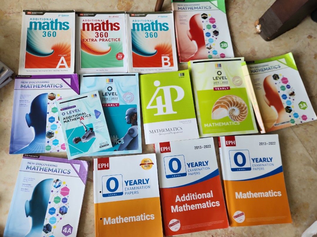 E math and A math O level textbooks and workbooks, Hobbies & Toys ...