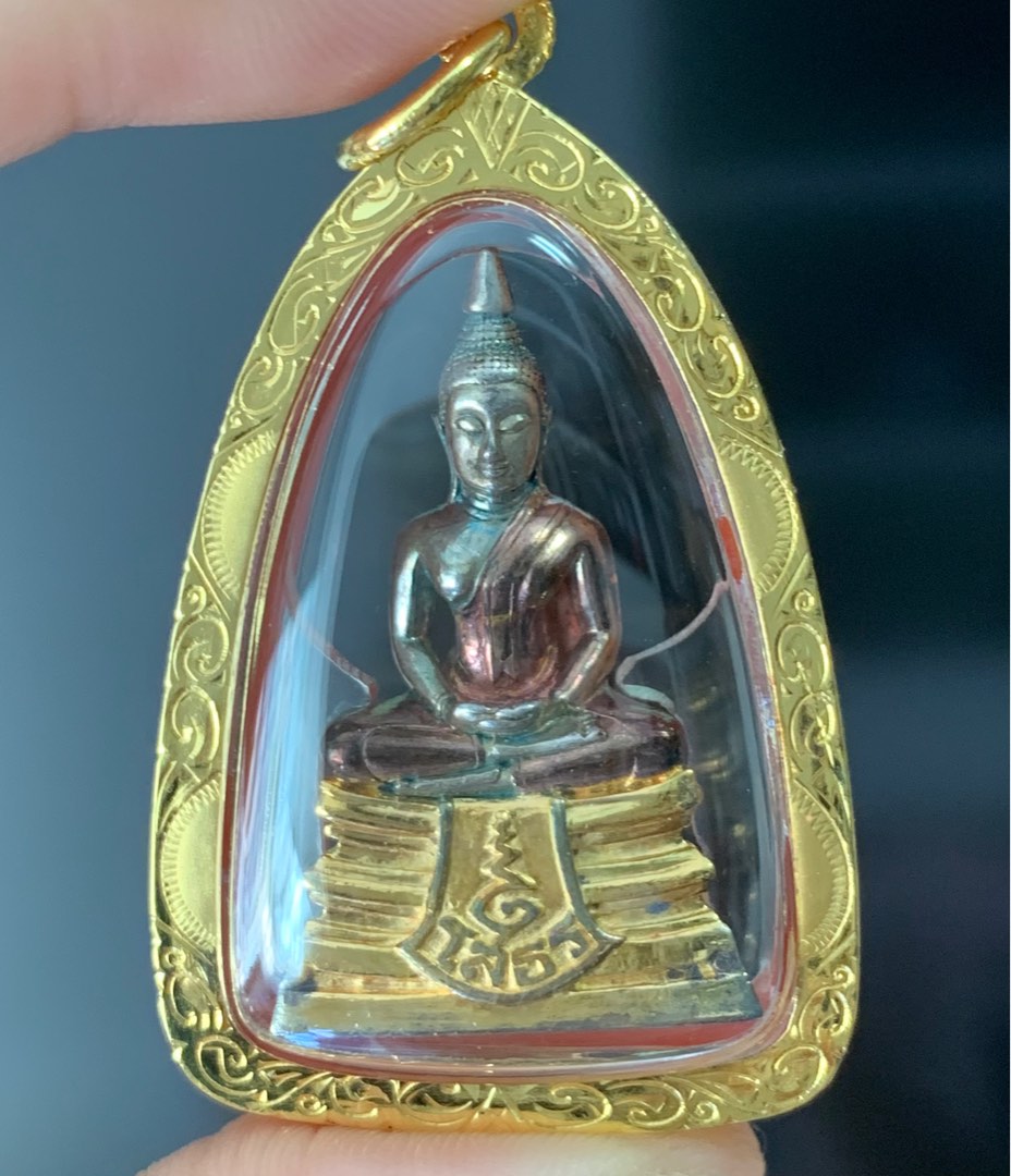 Thai Amulet L P Sothon 80 years police Batch B.E 2538 3k with gold wrap ...