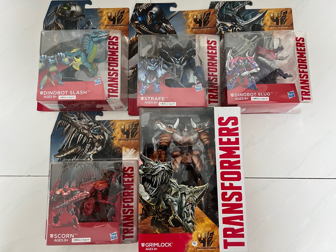 The complete set of Dinobots from Transformers 4: Age of Extinction ...