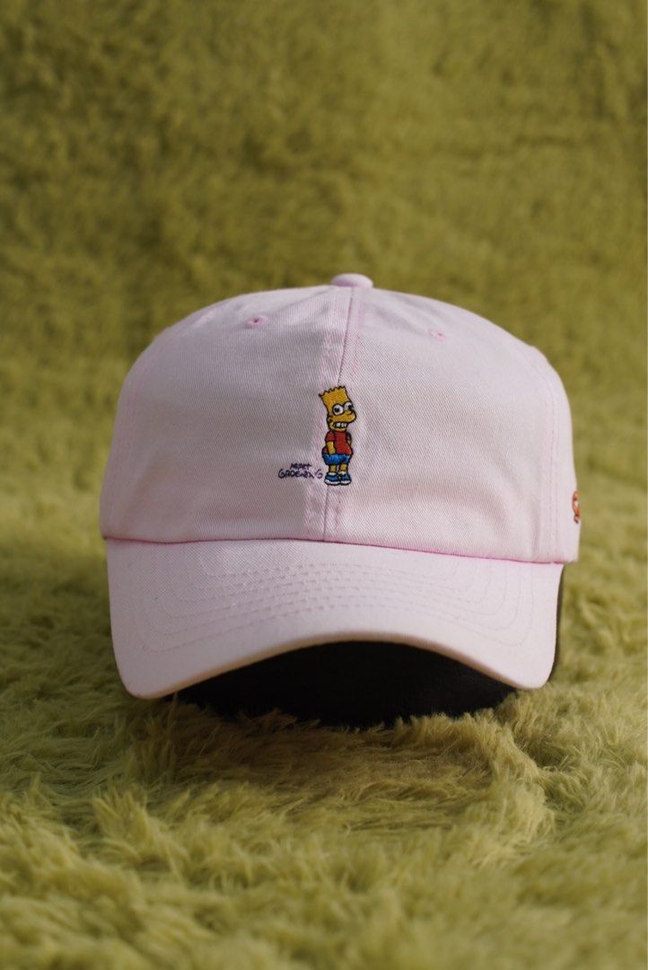 The simpsons Bart simpsons cap light pink, Men's Fashion, Watches ...