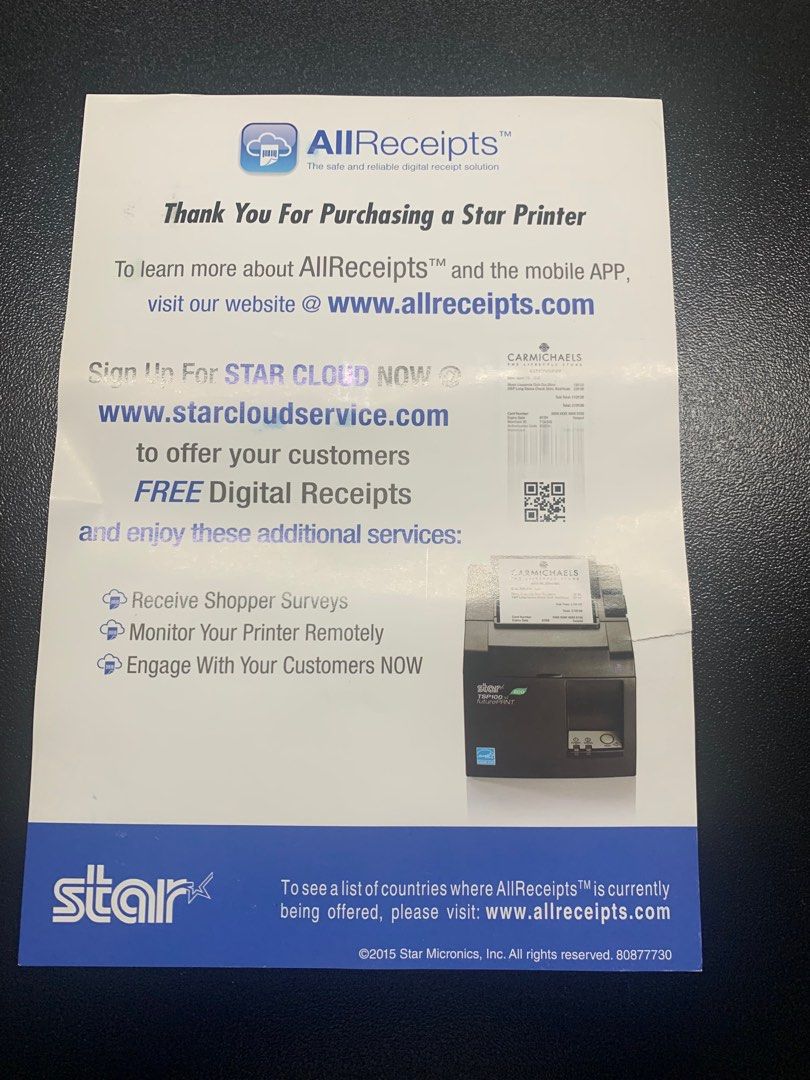 Thermal Printer (Star Brand), Computers & Tech, Printers, Scanners ...