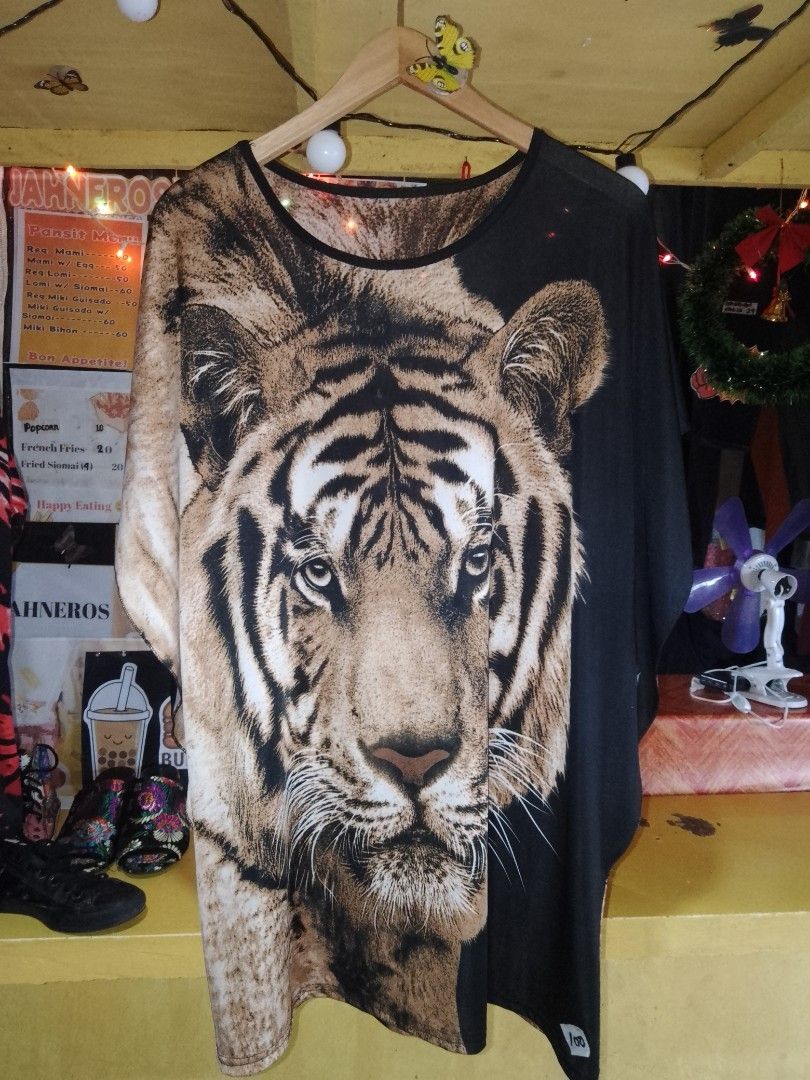Tiger Blouse, Women's Fashion, Tops, Blouses on Carousell