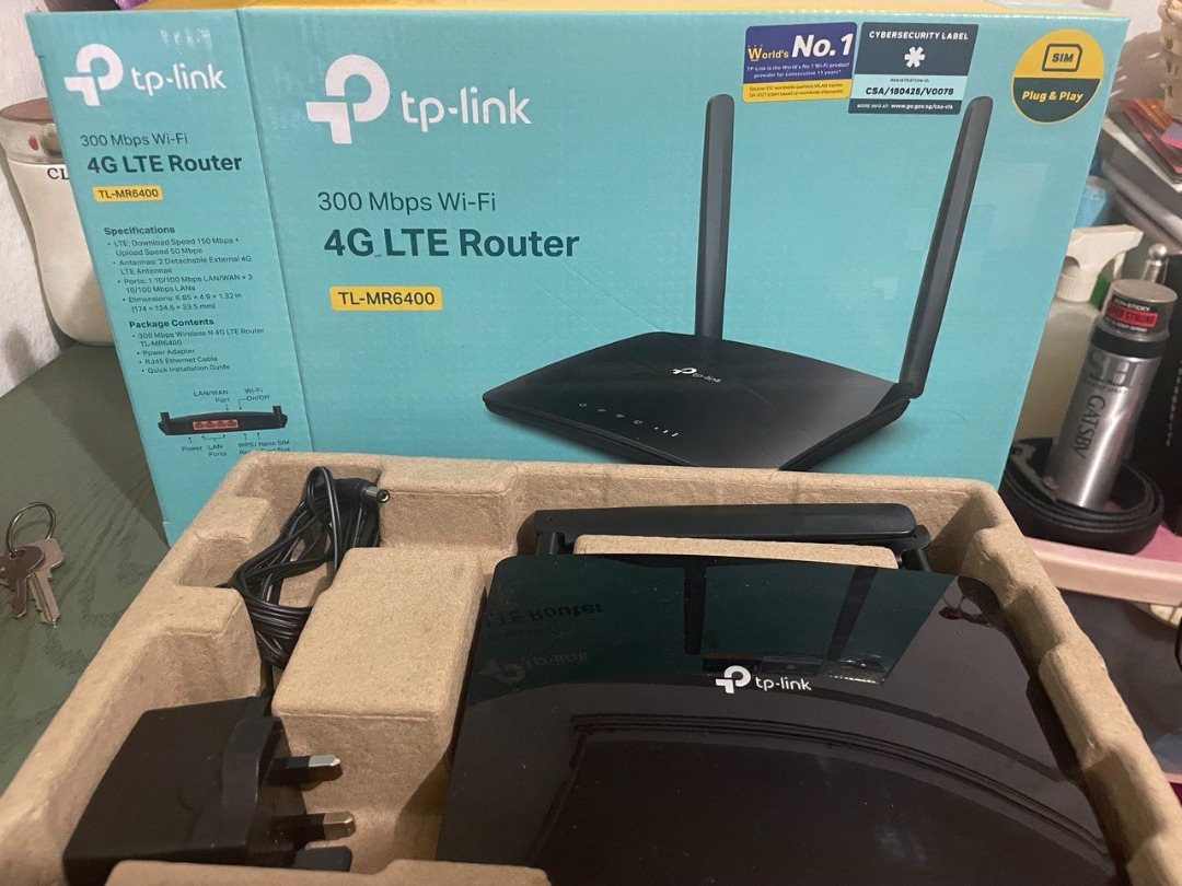 tp-link 300 Mbps Wi-Fi 4G LTE Router (TL-MR6400), Computers & Tech ...