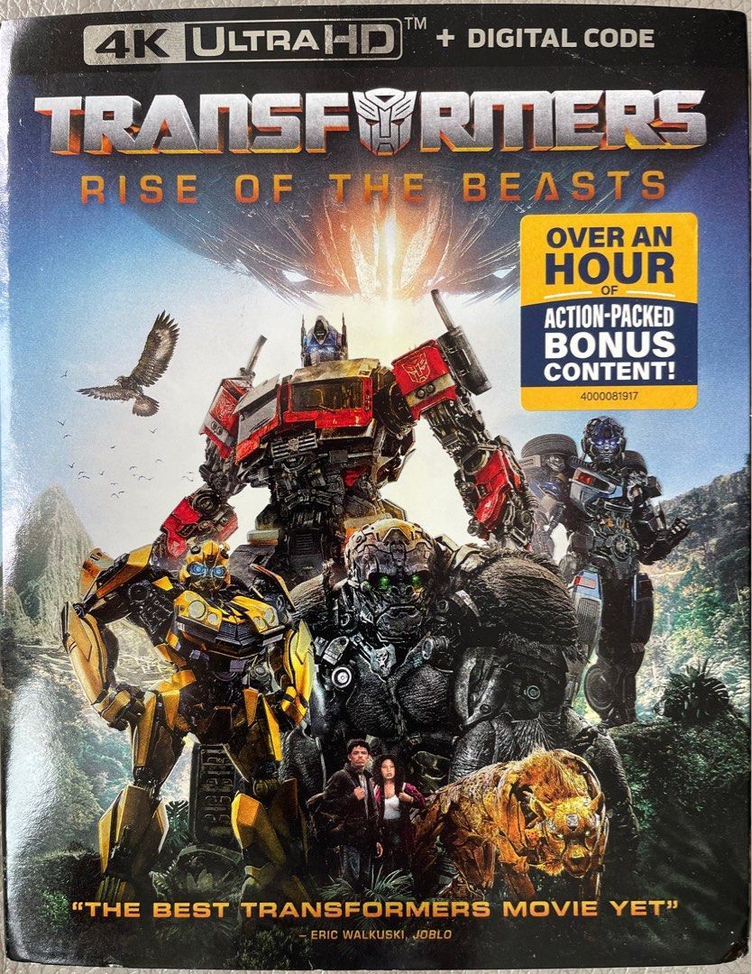 Transformers: Rise of the Beasts 4K Ultra Hd Blu-Ray, Hobbies & Toys ...