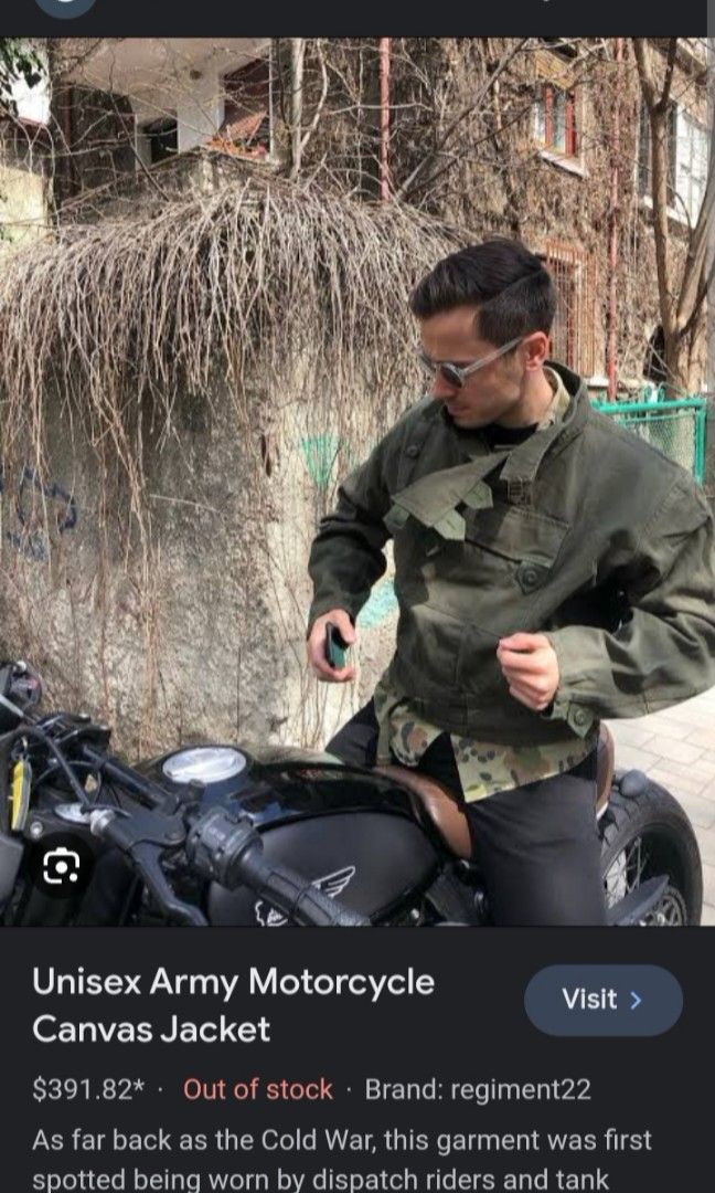 Uncle Fu x Swidish Military Motorcycle Jacket, Men's Fashion, Coats ...