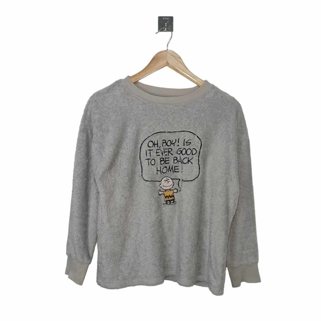 Uniqlo x Peanuts Charlie Brown Fleece Sweater, Men's Fashion, Coats ...