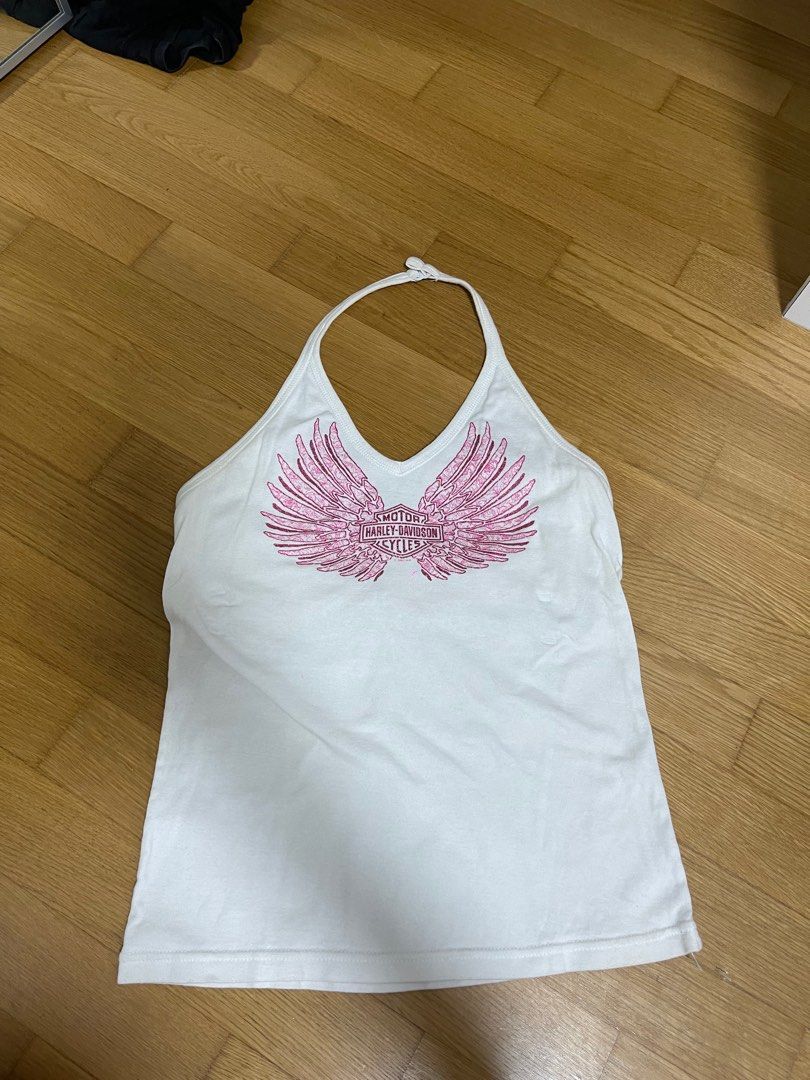 vintage harley davidson halter top, Women's Fashion, Tops, Sleeveless ...