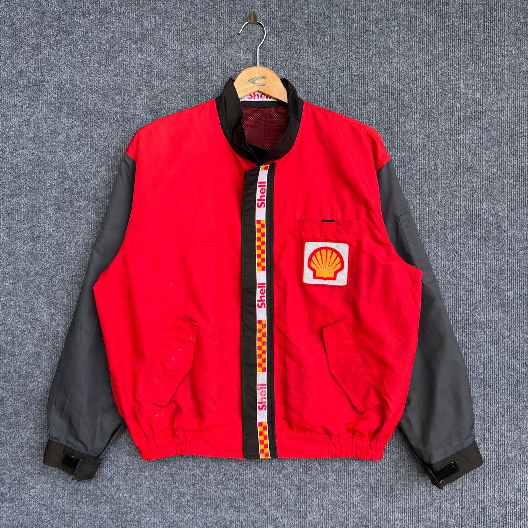 Vintage Shell Racing Mesh Lining Work Jacket, Women's Fashion, Coats ...