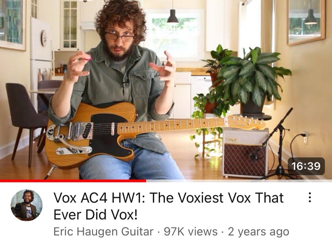 Vox AC4 HW1 Hand Wired Guitar Amplifier, Hobbies & Toys, Music & Media ...