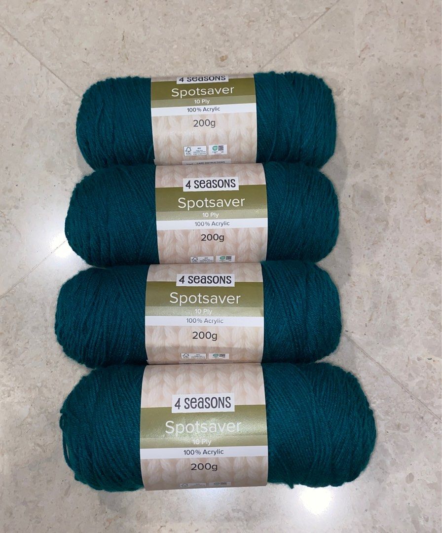 yarn - 4 seasons spotsaver 10 ply peacock, Hobbies & Toys, Stationery ...