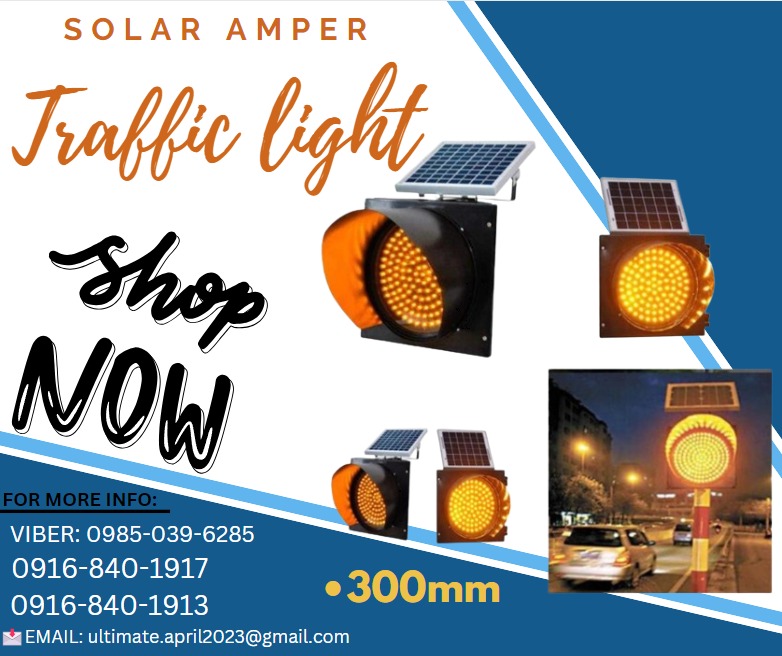 300mm Amber Solar traffic Light, Everything Else, Looking For on Carousell